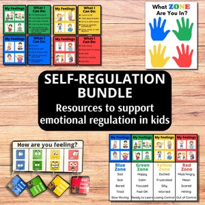 Self-regulation Zones Bundle, Calming Corner Tools, Emotional ...