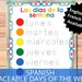 DAYS of the WEEK Printable, Tracing the Days of the Week, Montessori ...