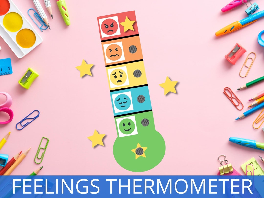 Feelings Thermometer Visual Self-regulation Zones Tool - Etsy
