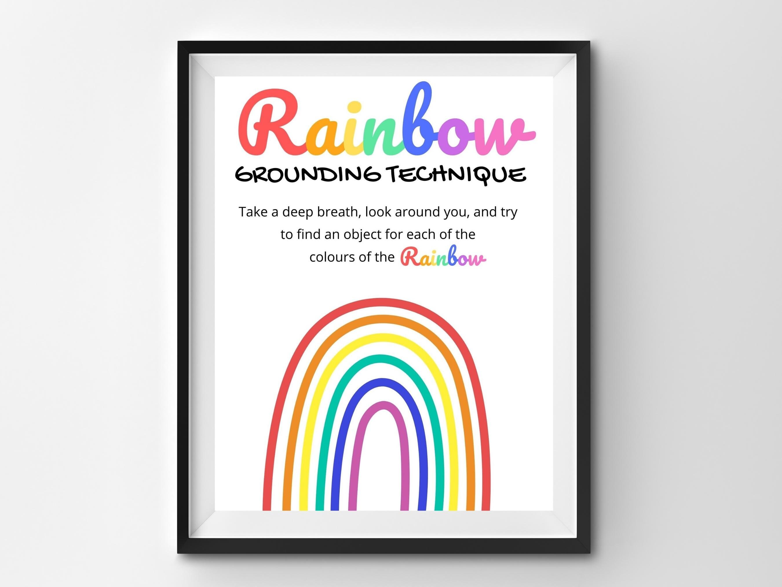Rainbow Grounding Technique Anxiety Tools Calming Corner - Etsy Ireland
