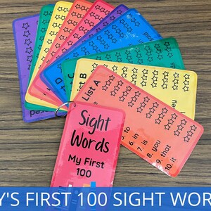 Sight Words Printable Fry's First 100 Sight Word | Etsy