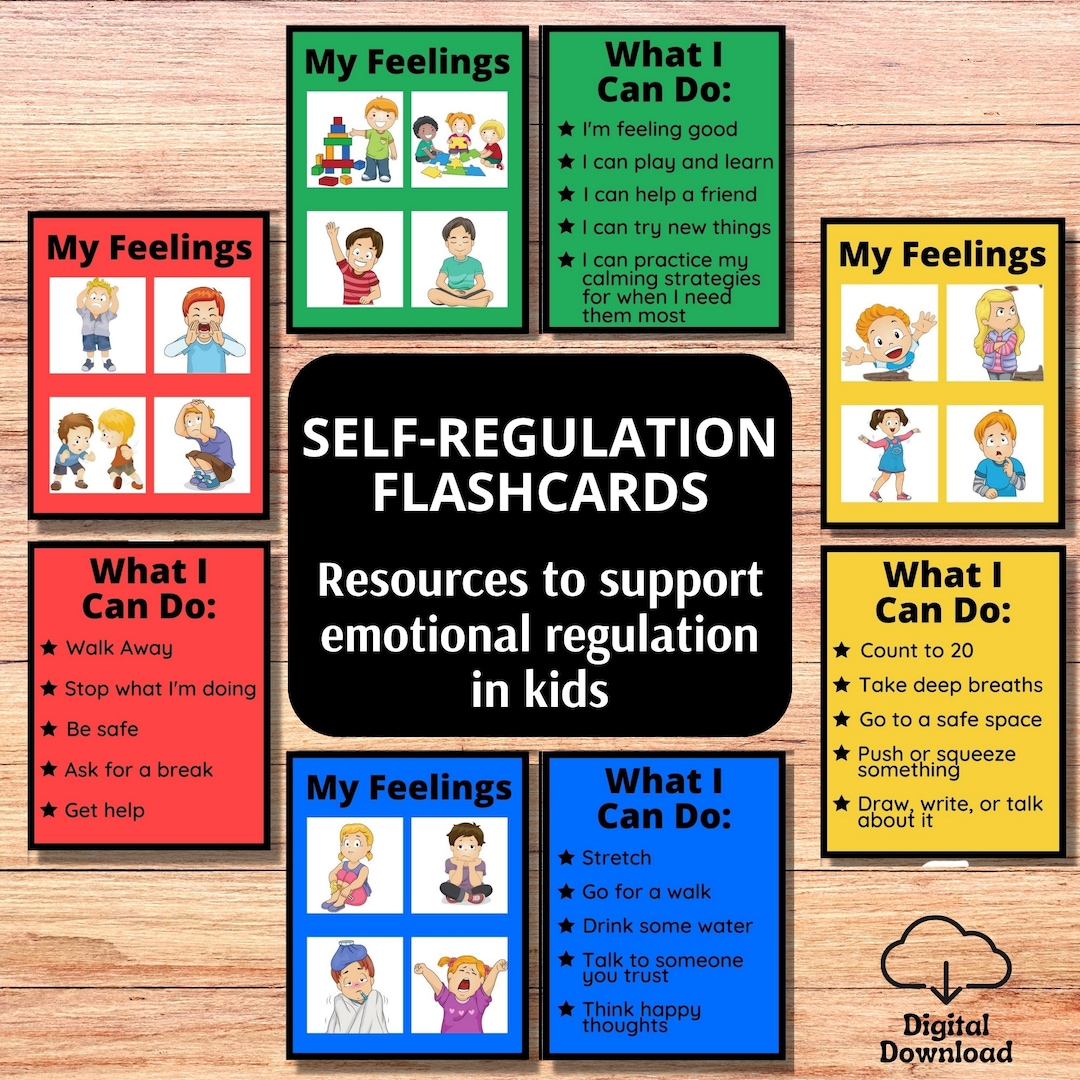 Self-regulation Flashcards, Emotional Regulation Skills, Calming Corner ...