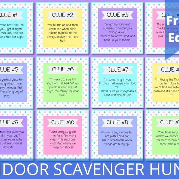Scavenger Hunt Riddles - Etsy
