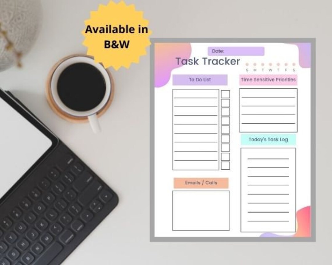 Task Tracker - to Do List - Work Planner - Organizational Tool - Work ...