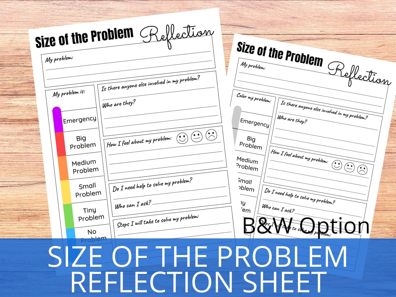 Size of the Problem Scale Emotional Regulation Kids Tool | Etsy