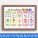 Size of the Problem Poster, Emotional Regulation Zones Tool, Calming ...