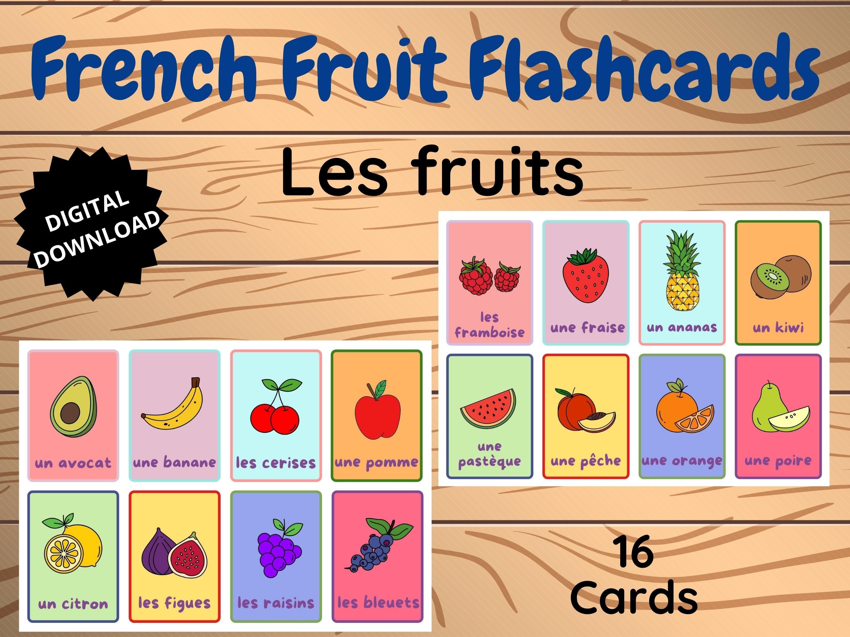 FRENCH COLORS PRINTABLE Flashcards Basic French Vocabulary - Etsy