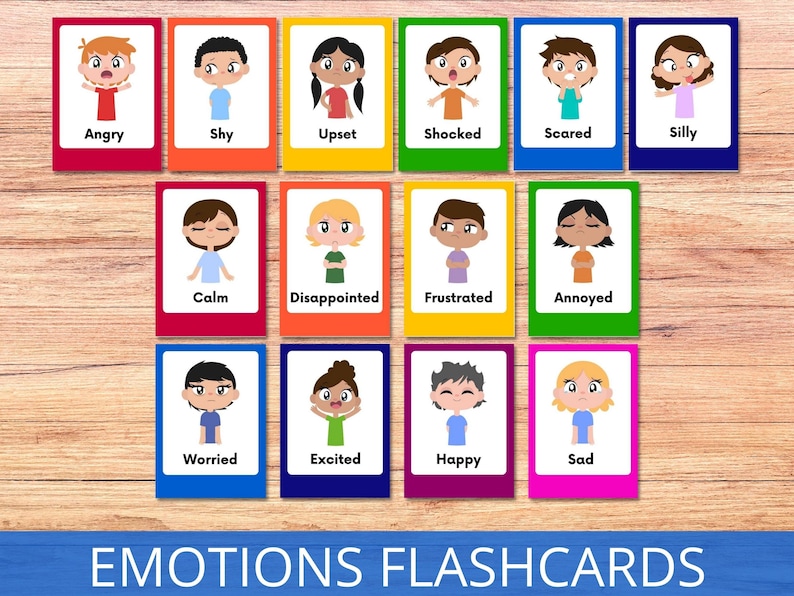 Words for My Feelings Flashcards, Self Regulation Verbal Prompts ...