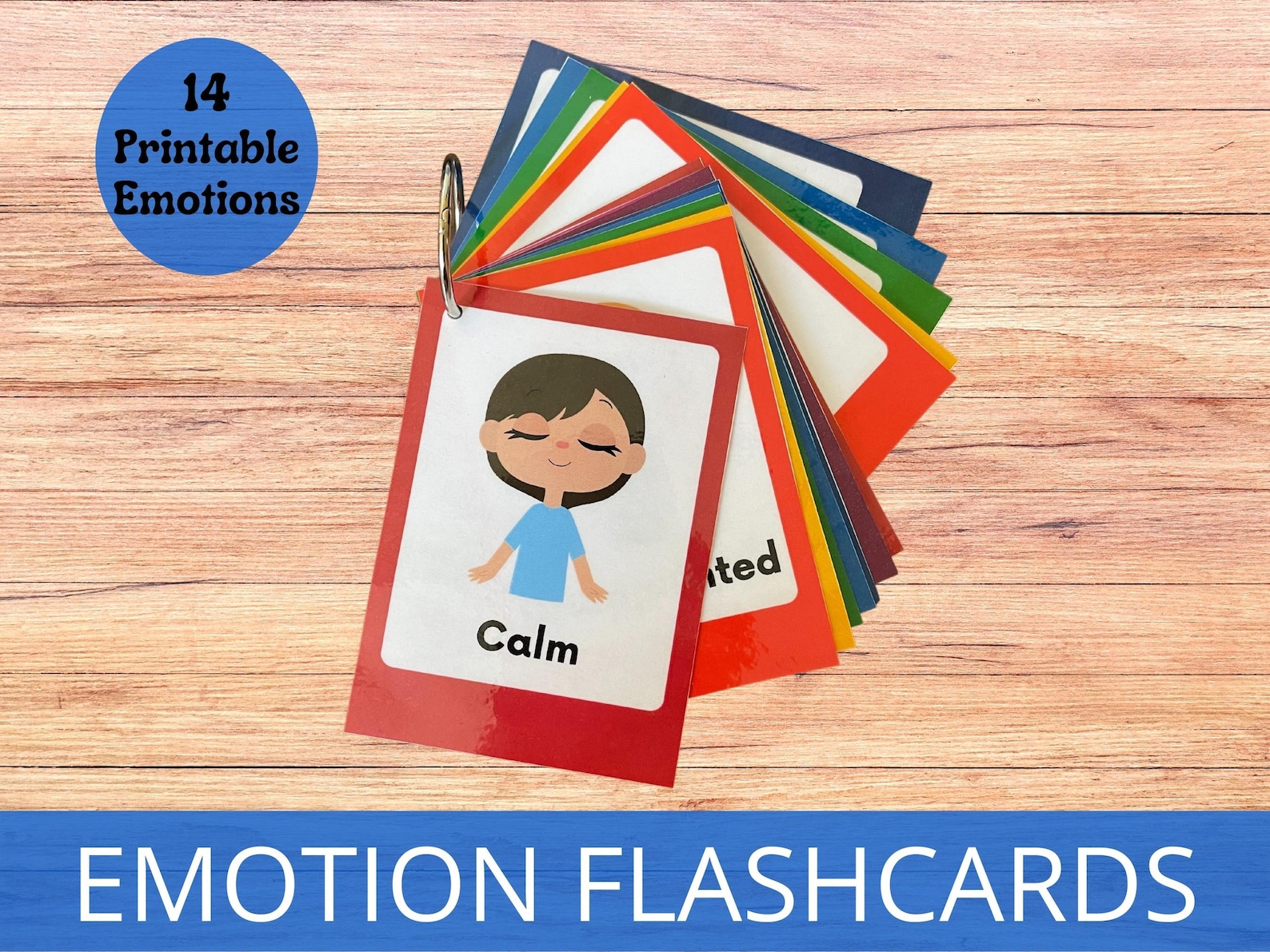 Emotion Flashcards Feelings Printable Calm Down Corner Tool - Etsy ...
