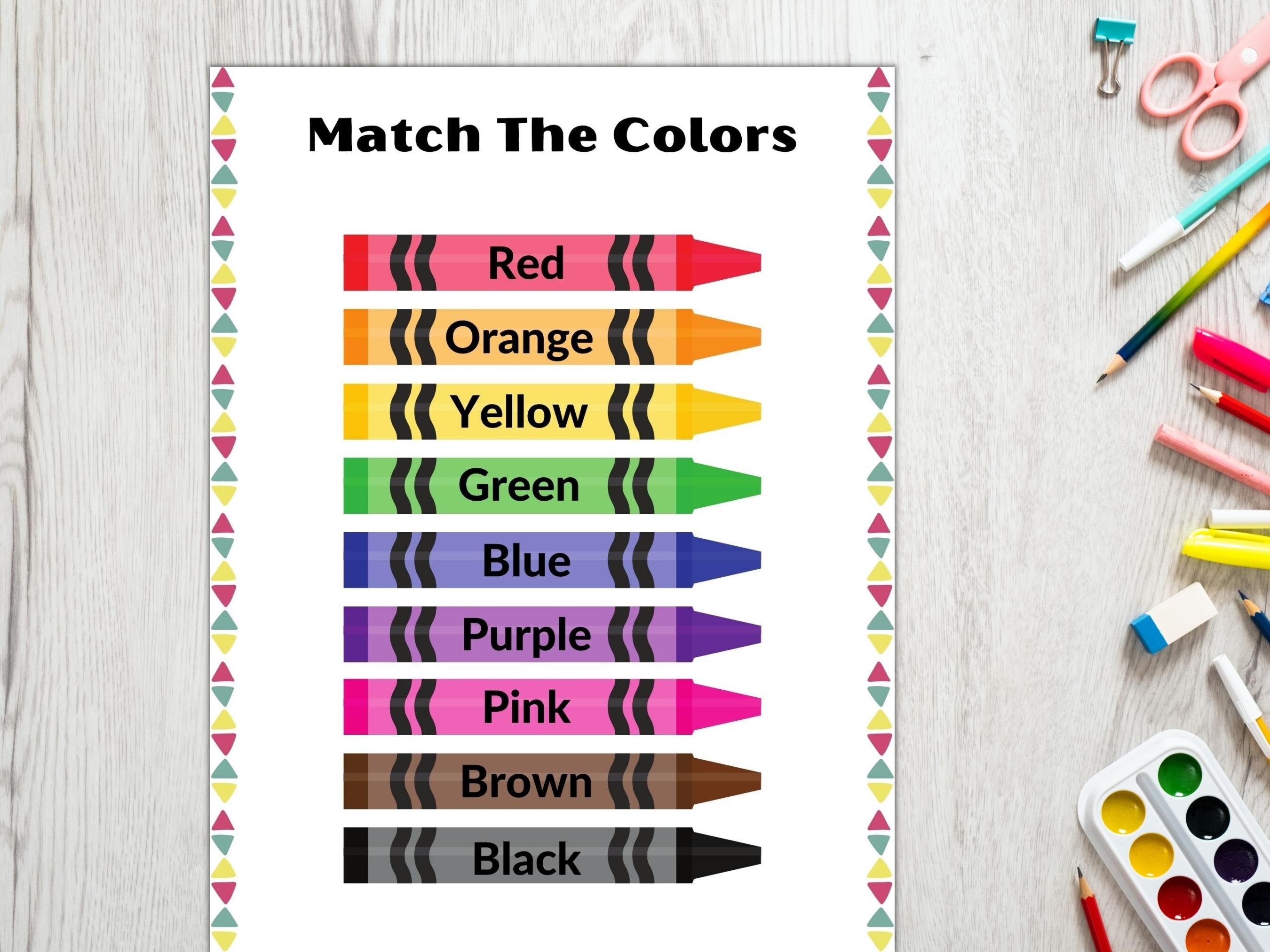 Color Matching Game, Learning Colors, Busy Book Color Printable ...