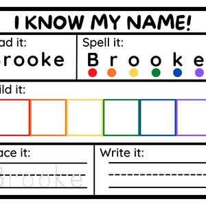 Custom Name Tracing Sheet, Learn to Spell and Write Name, Preschool and ...