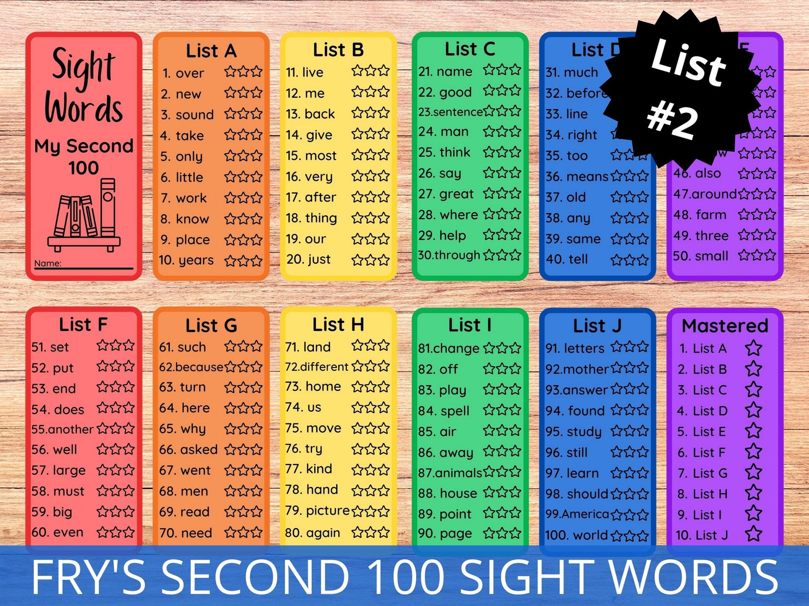 Sight Word Flashcards, Fry's First 100 Sight Words Printable ...