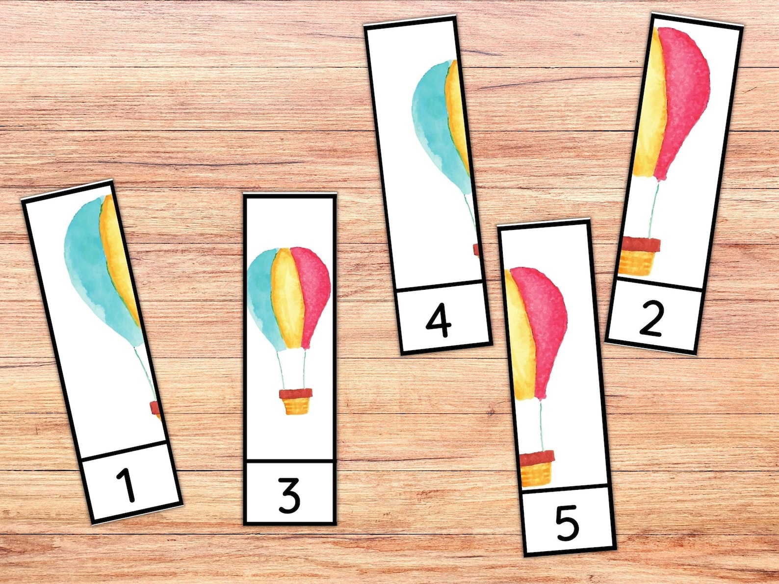Preschool Sequencing Numbers Puzzles, Numbers 1-5, Montessori Printable ...