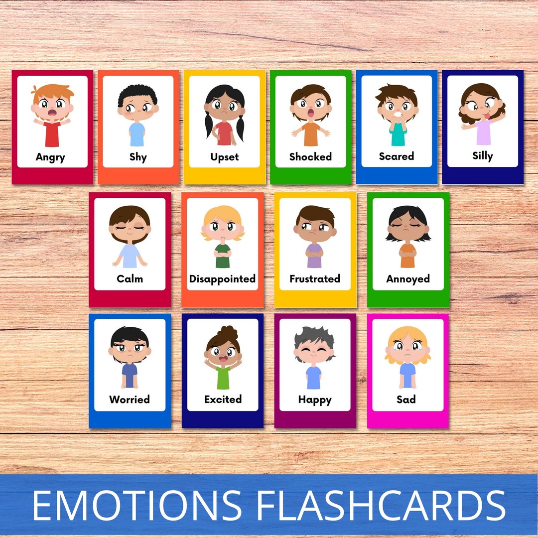 Emotion Flashcards Feelings, Calm Down Corner Tool, Feelings Printable ...
