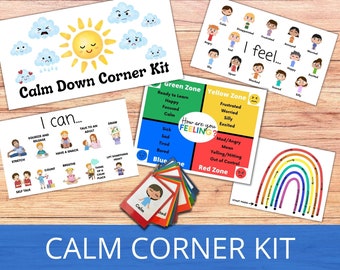 Calm Down Corner Printable Kit for Kids INSTANT PDF DOWNLOAD - Etsy