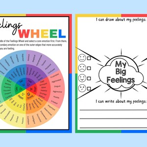 Feelings and Emotions Coping Skills Bundle, Emotional Regulation Zones ...