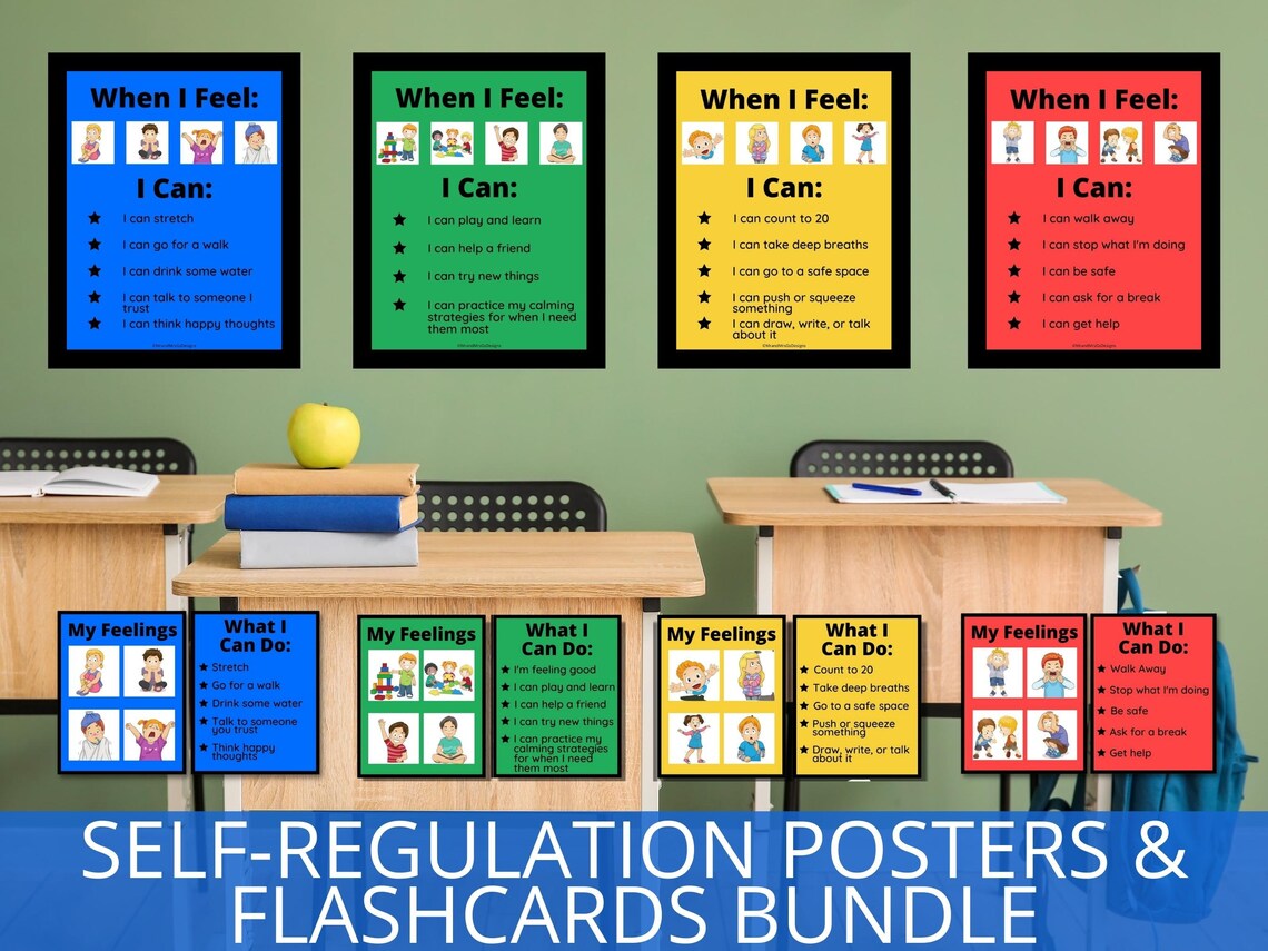 Self-regulation Flashcards Understanding Your Zones Calming | Etsy ...