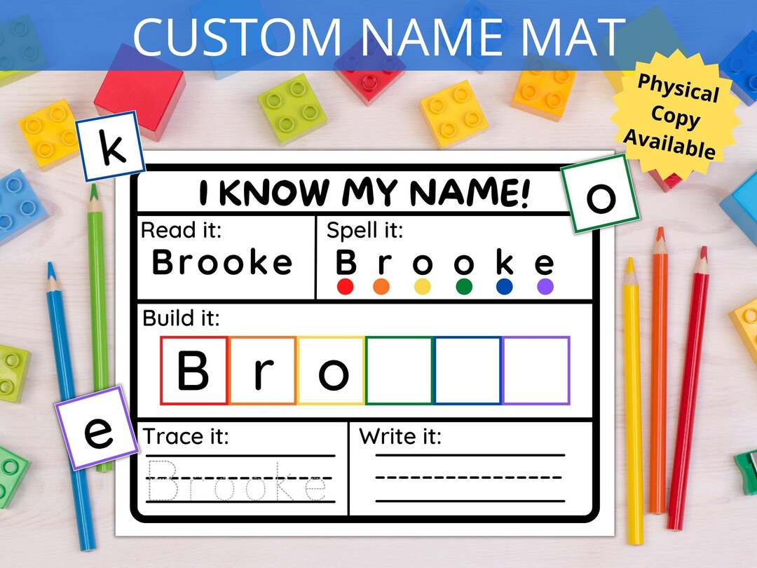 Custom Name Tracing Sheet, Learn to Spell and Write Name, Preschool and ...