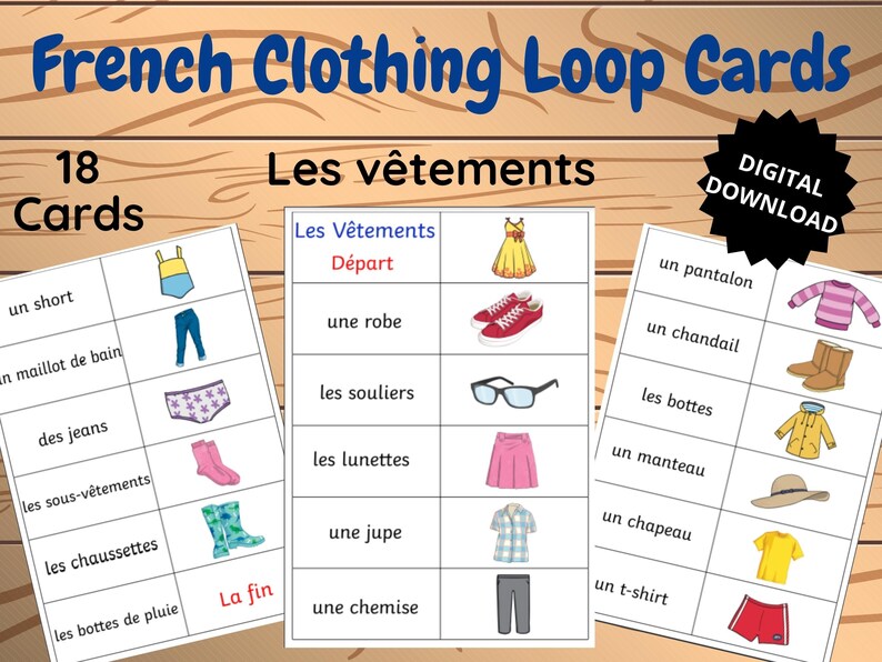 French Sight Word Flashcards List 2 Learning Basic French - Etsy