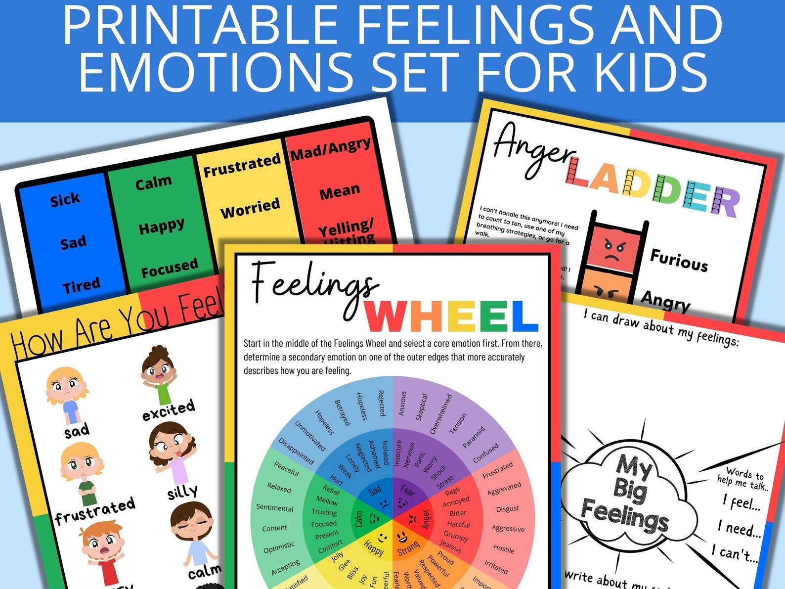 Self-regulation Flashcards Understanding Your Zones Calming - Etsy