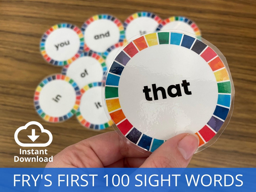 Sight Word Flashcards, Fry's First 100 Sight Words Printable ...