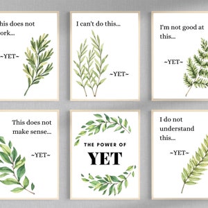 THINK Before You Speak Poster Set, Botanical Classroom Decor, Class ...