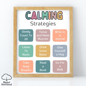 Coping Skills Cards for Kids, Mindfulness Cards, Calming Down Corner ...