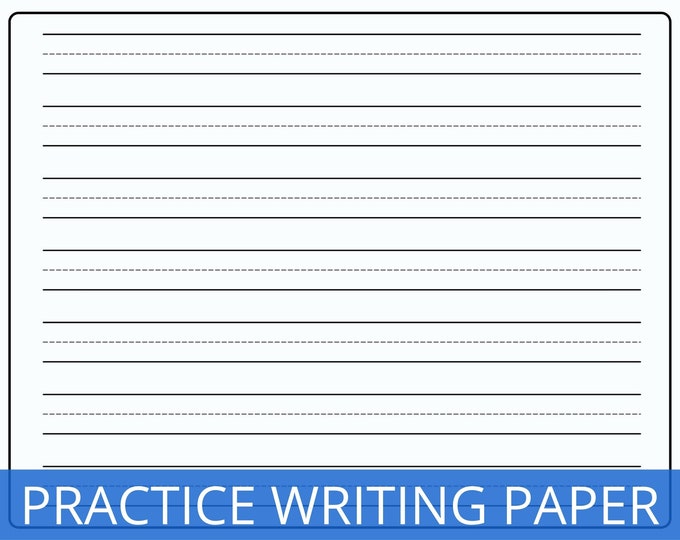 Lined Writing Paper Practice Learn to Write Paper - Etsy Canada
