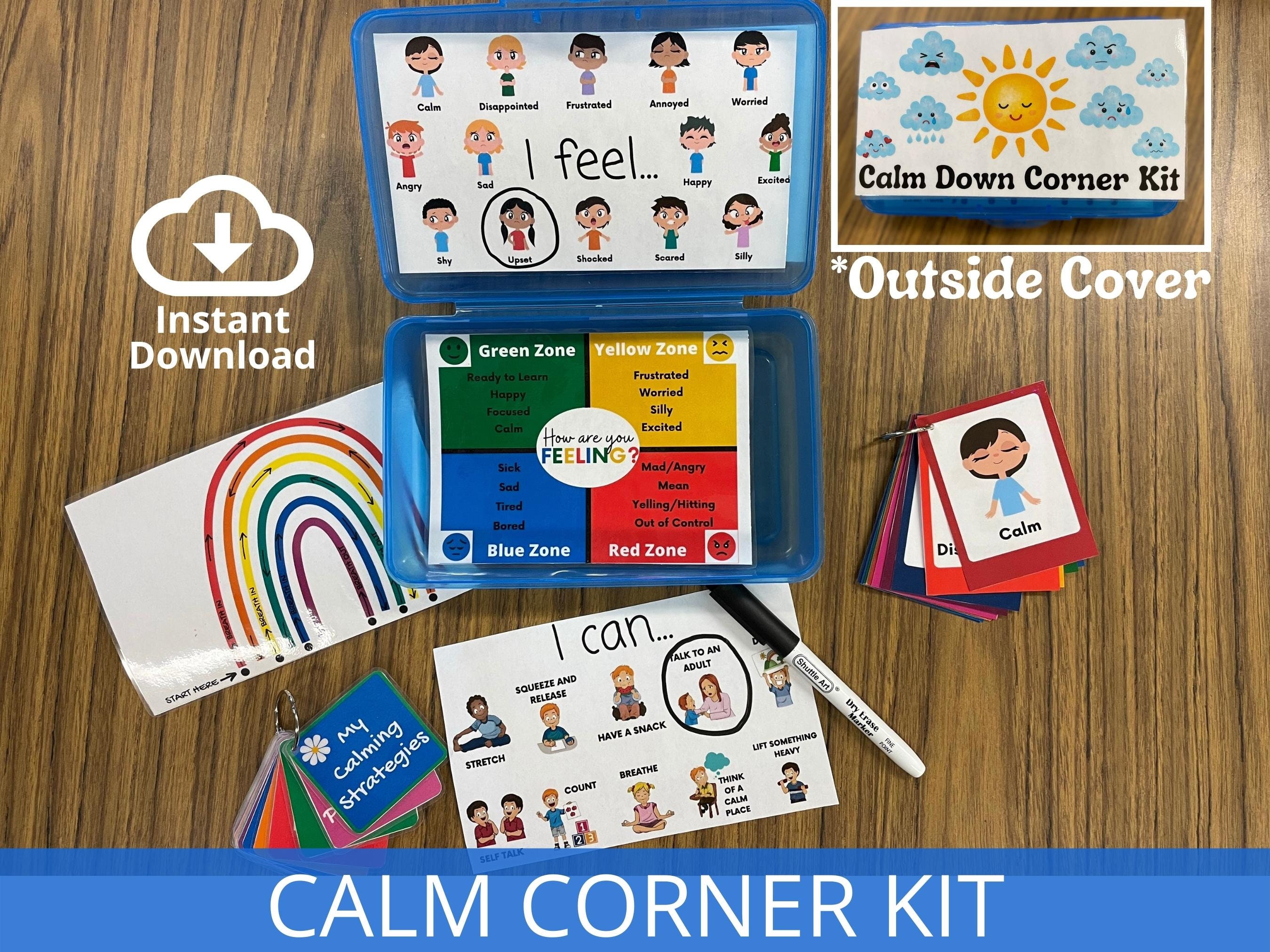 Self-regulation Zones LARGE Bundle, Calming Corner Tools, Emotional ...