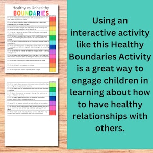 Healthy Vs Unhealthy Boundaries Bundle, Learning About Setting ...