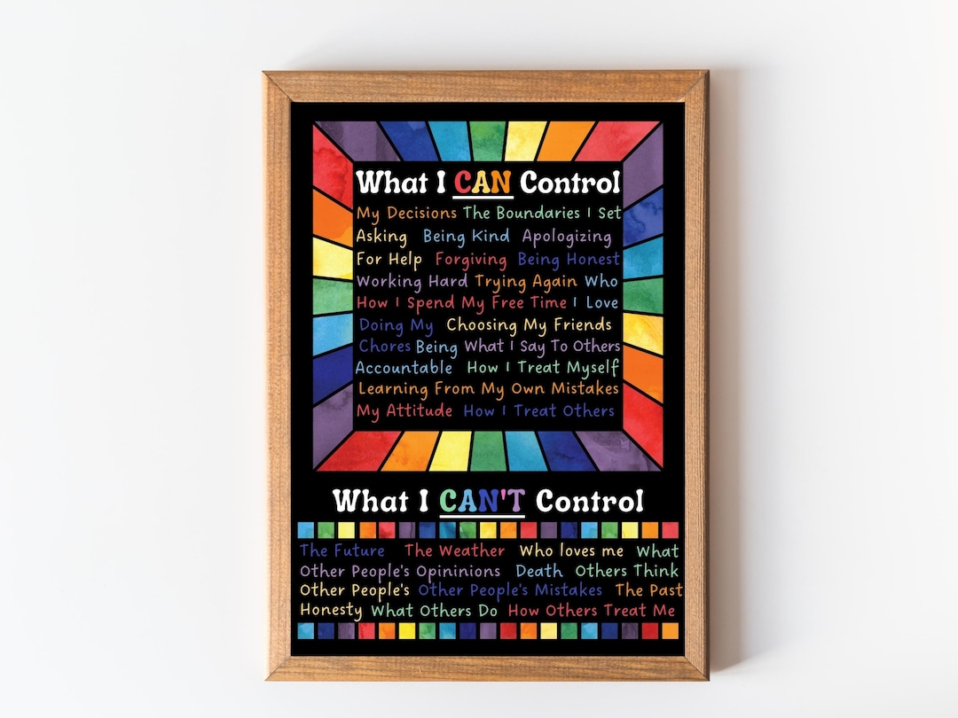 What I Can and Cannot Control Poster, School Counselor Resources ...
