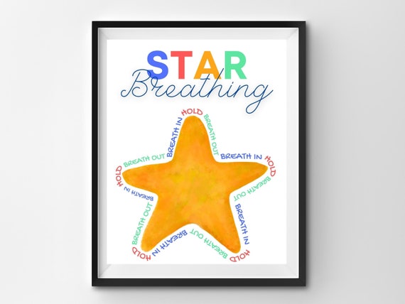 Star Breathing Poster for Calming Corner Feelings Chart - Etsy
