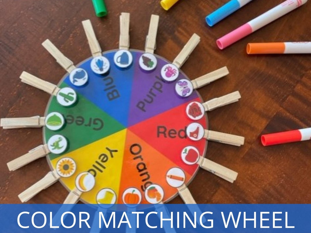 Color Matching Wheel Preschool Curriculum Teaching Colors - Etsy