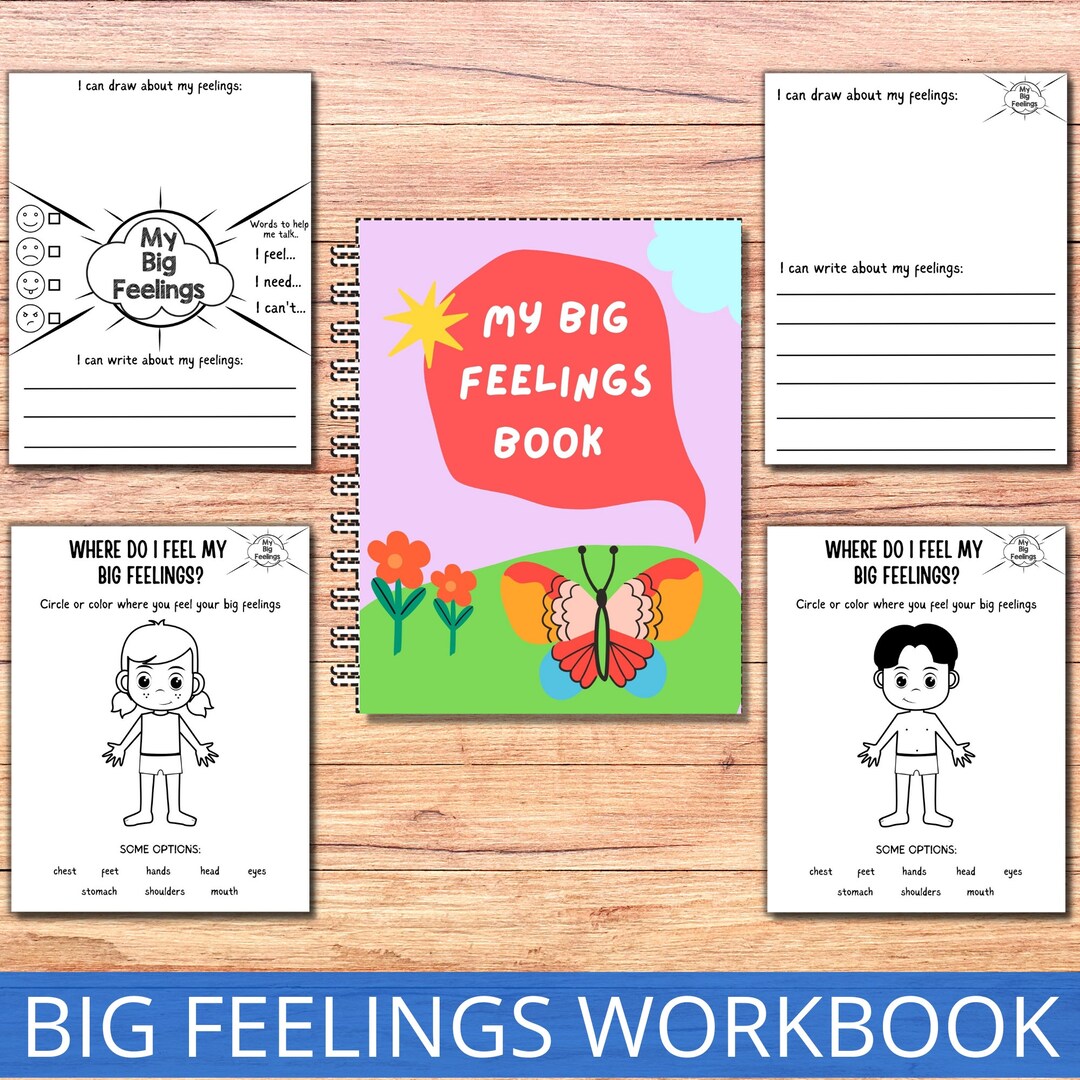 Emotions Workbook for Kids, Self-regulation Zones Tool, Calm Corner ...