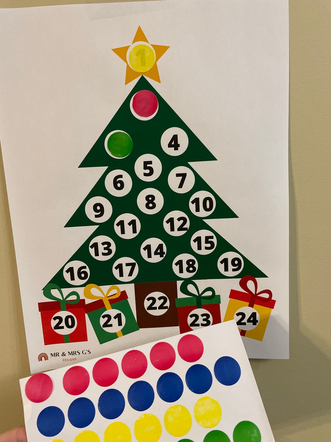 Printable Advent Calendar Christmas Countdown Activity Kids | Etsy