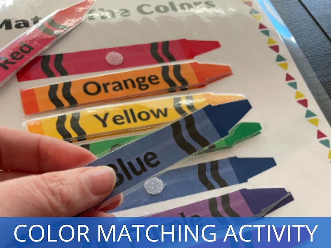 Color Matching Game, Learning Colors, Busy Book Color Printable ...
