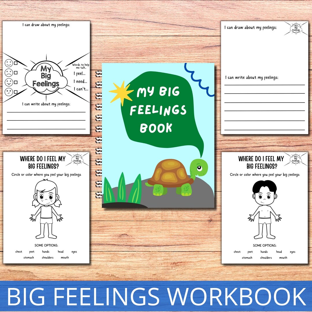 Self-regulation Zones Workbook for Kids, Calm Corner Tools, Feelings ...