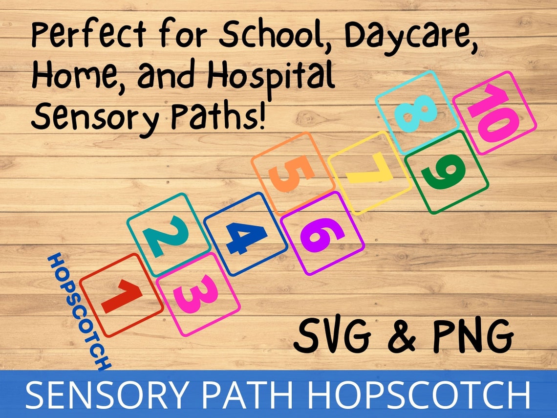 HOPSCOTCH Sensory Path SVG and PNG, Hopscotch Cut File, Brain Break ...