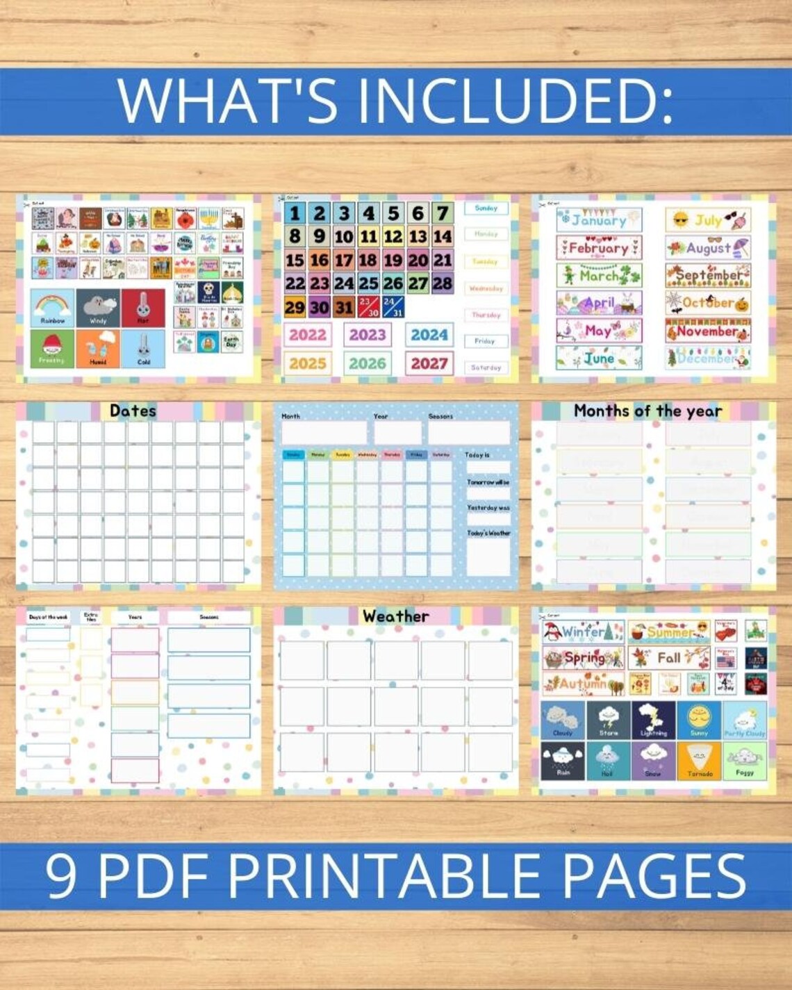 Perpetual Calendar for Kids Preschool Calendar Board - Etsy