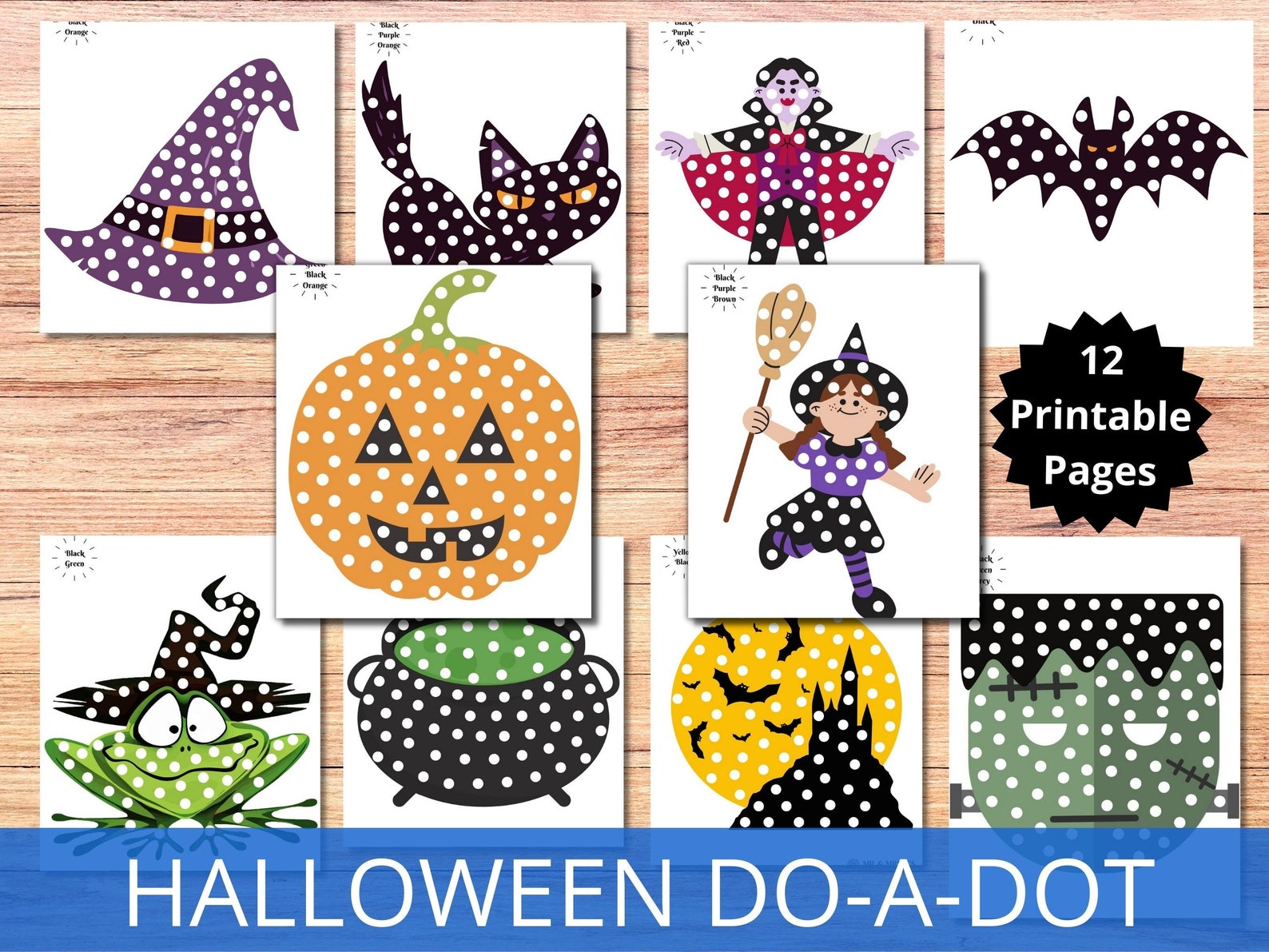 Do-a-dot HALLOWEEN Printable Qtip Painting for Kids - Etsy Canada