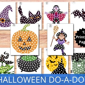 Do-a-dot HALLOWEEN Printable, Qtip Painting for Kids, Halloween Fine ...