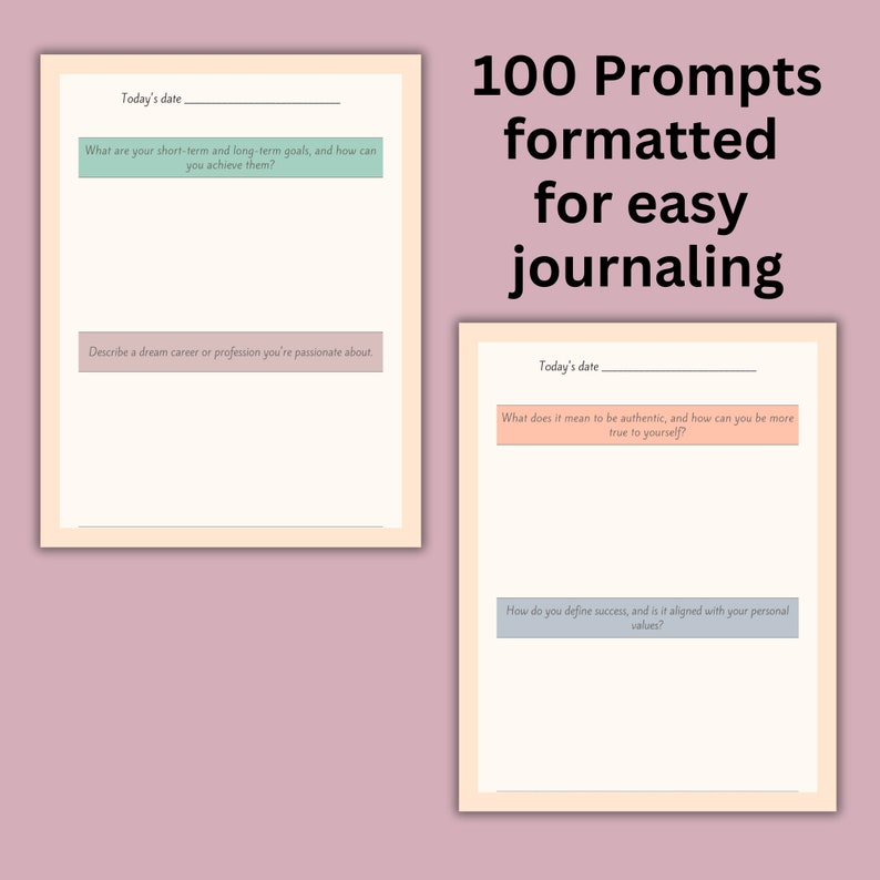 100 Journaling Prompts for Teens, Deep Thought Self-care Journal ...