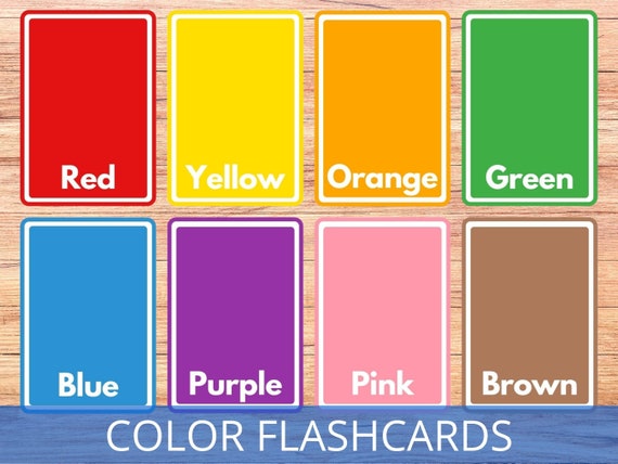 Learning Colors Flashcards Printable Flashcards for Toddlers - Etsy ...