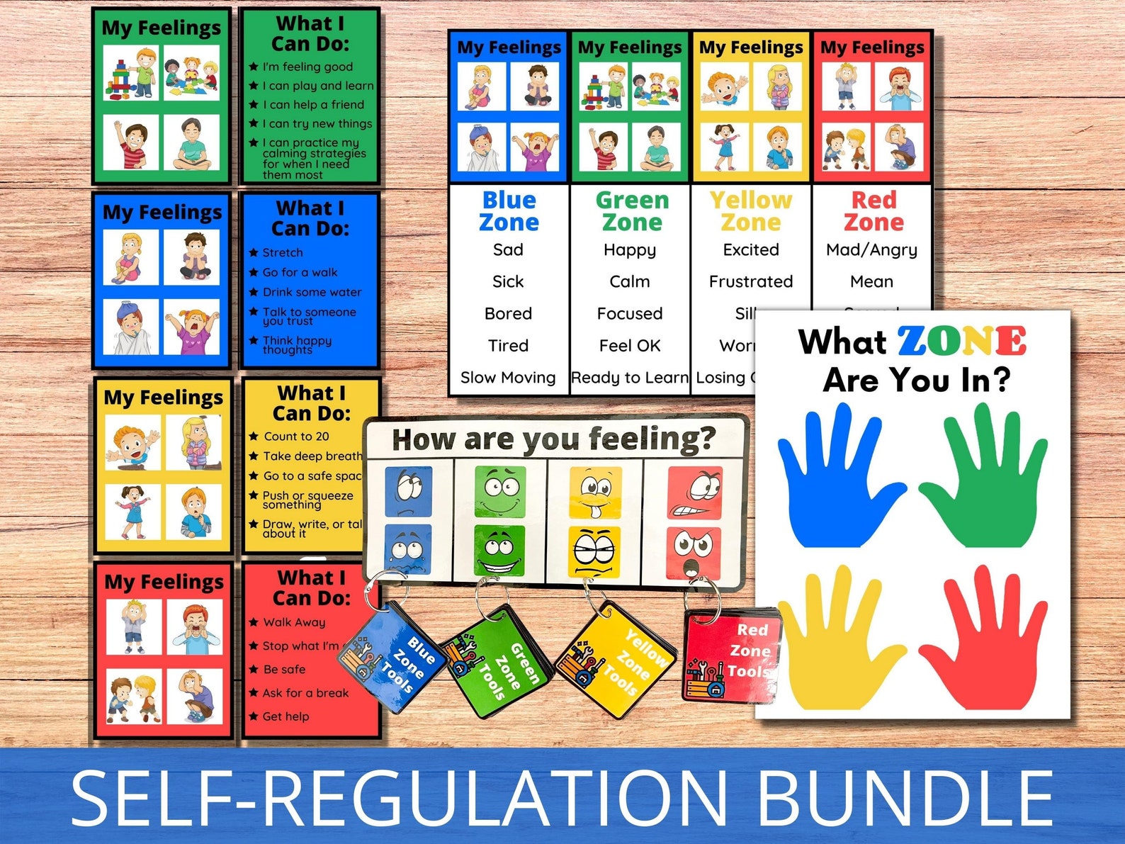 Self-regulation Zones BUNDLE Calming Corner Tools Emotional - Etsy UK