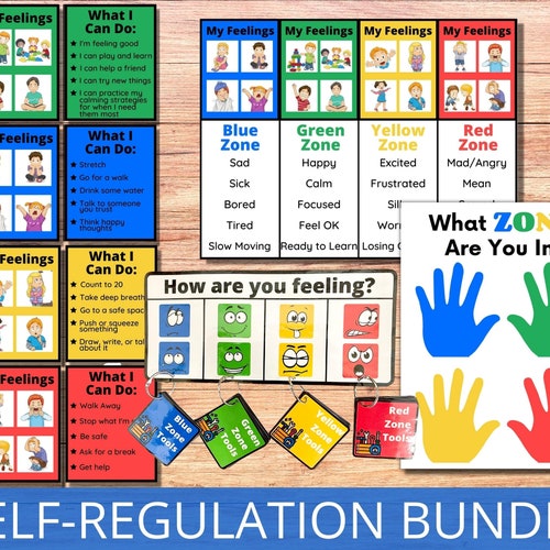 Self-regulation Flashcards Understanding Your Zones Calming - Etsy