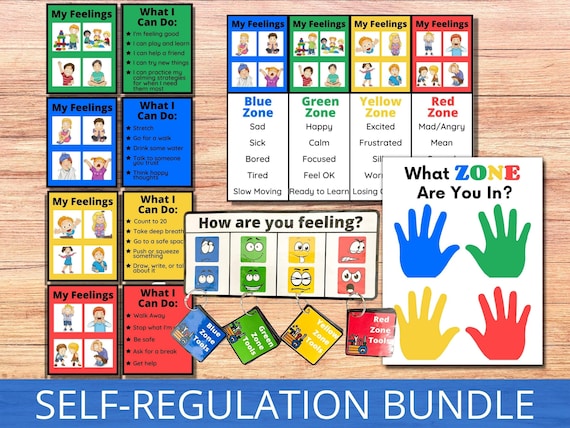 Self-regulation Zones BUNDLE Calming Corner Tools Emotional - Etsy