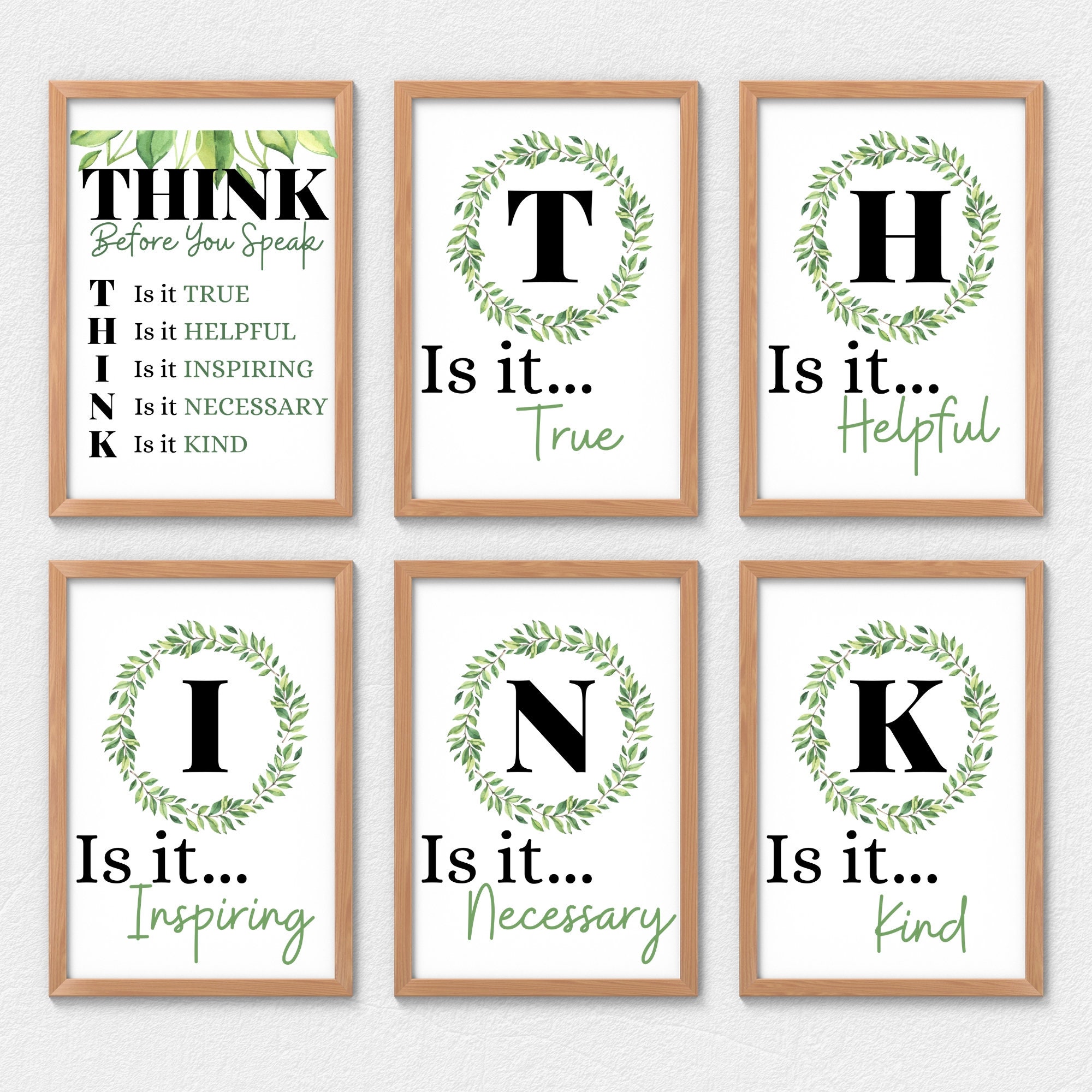 THINK Before You Speak Poster, Class Rules Printable, Positive ...