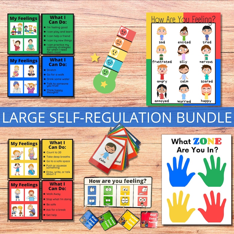 Self-regulation Zones LARGE Bundle, Calming Corner Tools, Emotional ...
