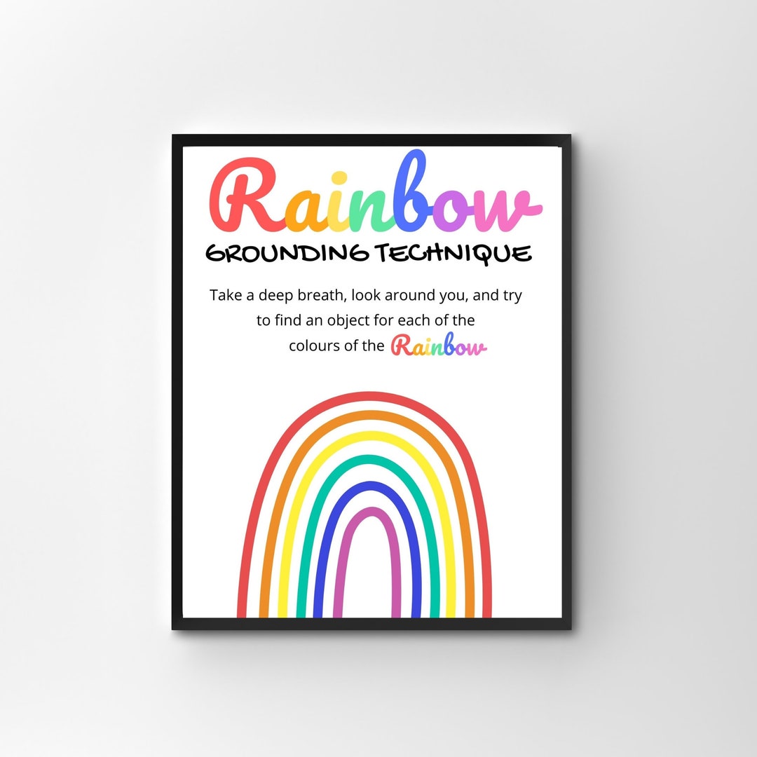 Rainbow Grounding Technique, Anxiety Tools, Calming Corner, Emotional ...