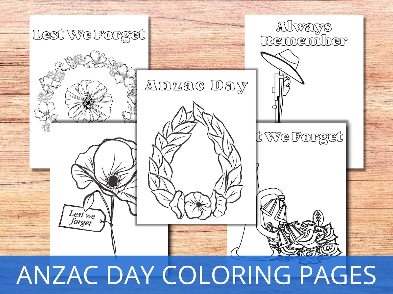 Anzac Day Coloring Pages, Anzac Day Activity Pack, Printable Coloring ...